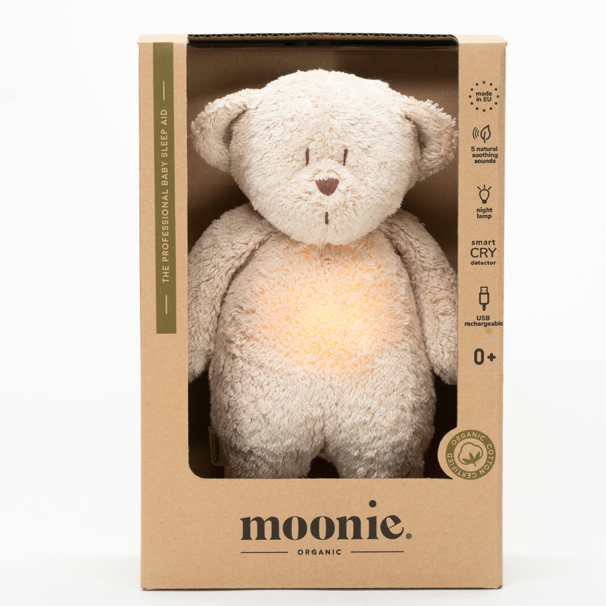 Moonie Organic Humming Bear - Sand | Soothing Sleep Aid for Babies ...
